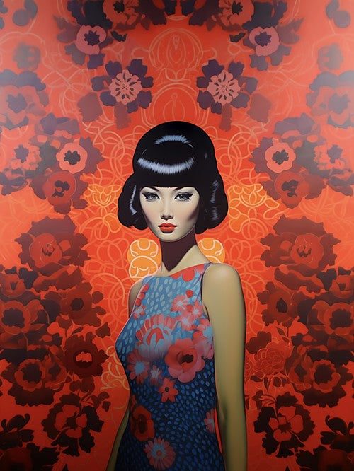 Retro Wallflower Keiko - Art Print – The Picture Box