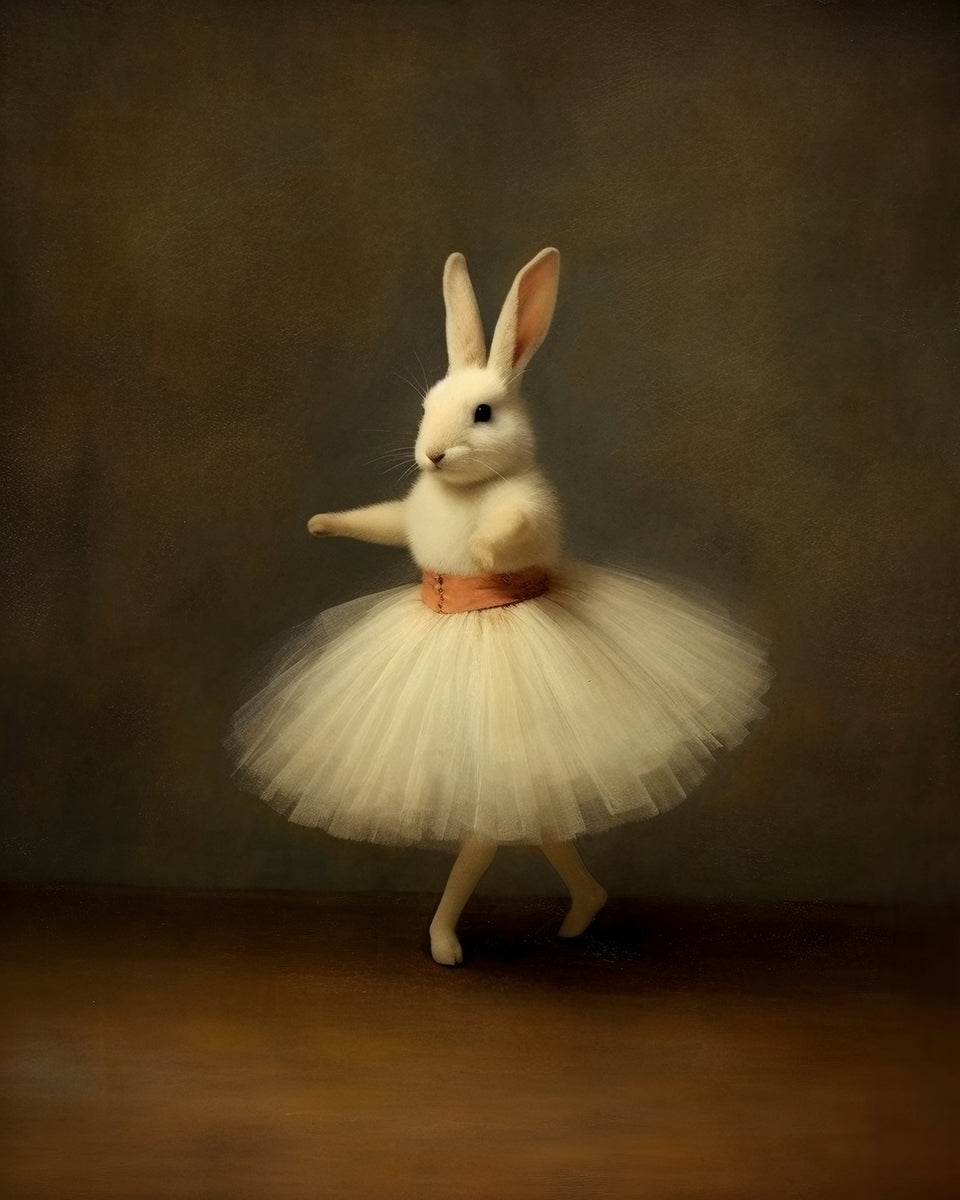 Rabbit in Tutu - Art Print – The Picture Box